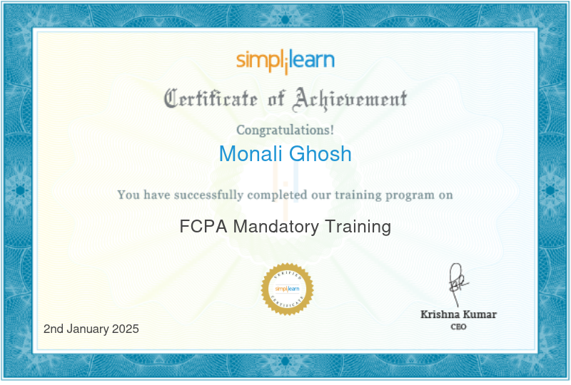 Monali Ghosh - Simplilearn | LinkedIn