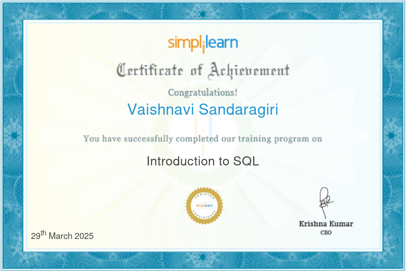 Vaishnavi Sandaragiri - Software Engineer At Temenos | LinkedIn