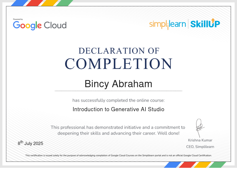 Bincy Abraham - Frontend Developer | Subcommittee Member @CSI SB CEP ...