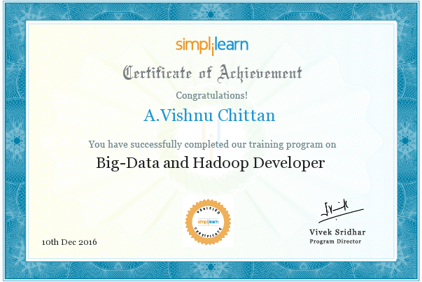 Vishnu Chittan - Data Analytics | Bigdata | Spark | Hadoop| Scala | ML ...
