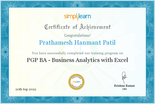 Prathamesh Patil - ExcelR Solutions | LinkedIn