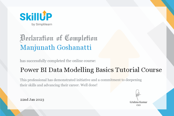 Manjunath Goshanatti has successfully completed the online course Power ...