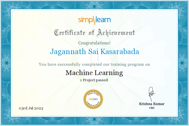 Jagannath Sai - Gen AI Expert, Agentic Workflows | Masters in AI ...