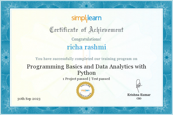 Richa Rashmi - Data Analyst || Python || MySql || Tableau || Excel ...